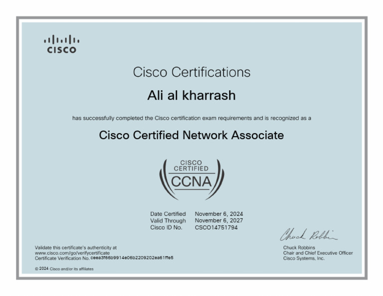 Cisco Certified Network Associate Certificate | PDF