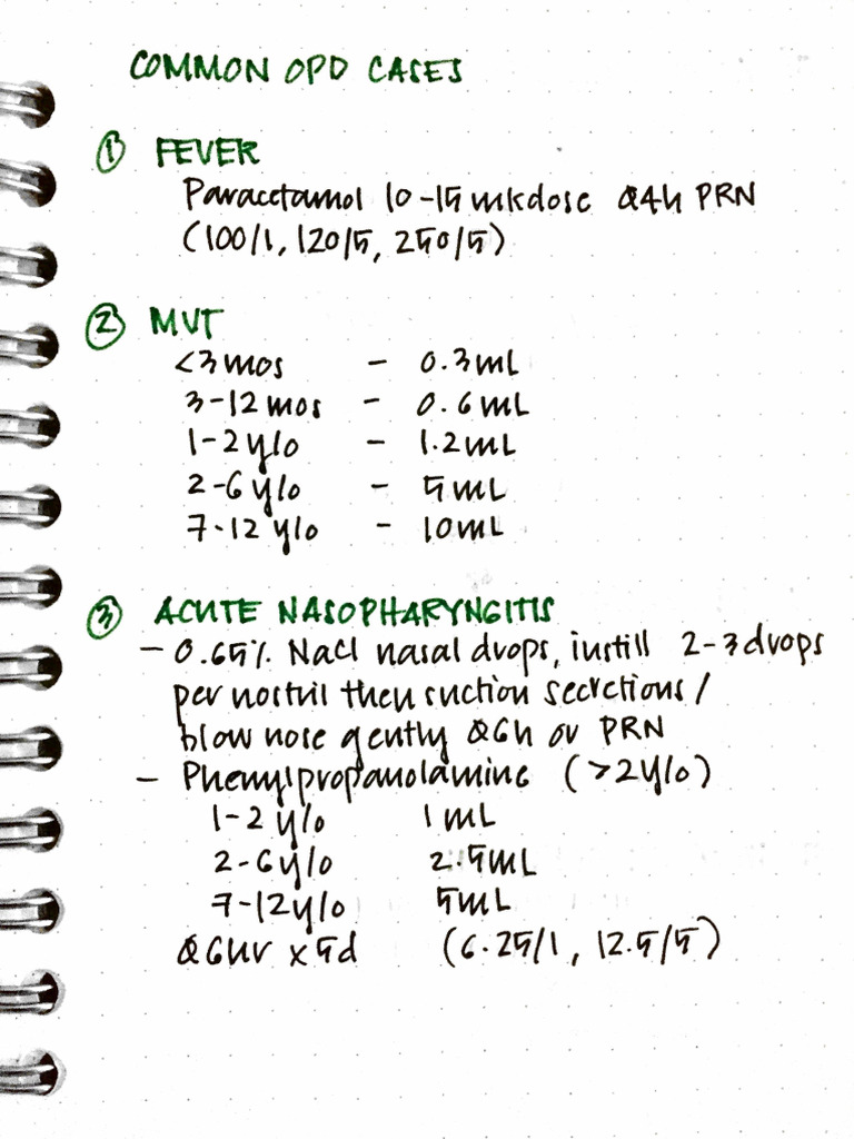 Pedia Tickler (OPD) | PDF