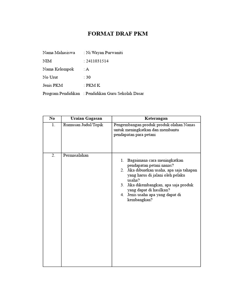 Ni Wayan Purwaniti - PKMK | PDF