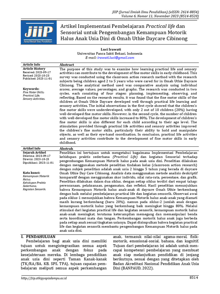 Artikel Implementasi Pembelajaran Practi | PDF