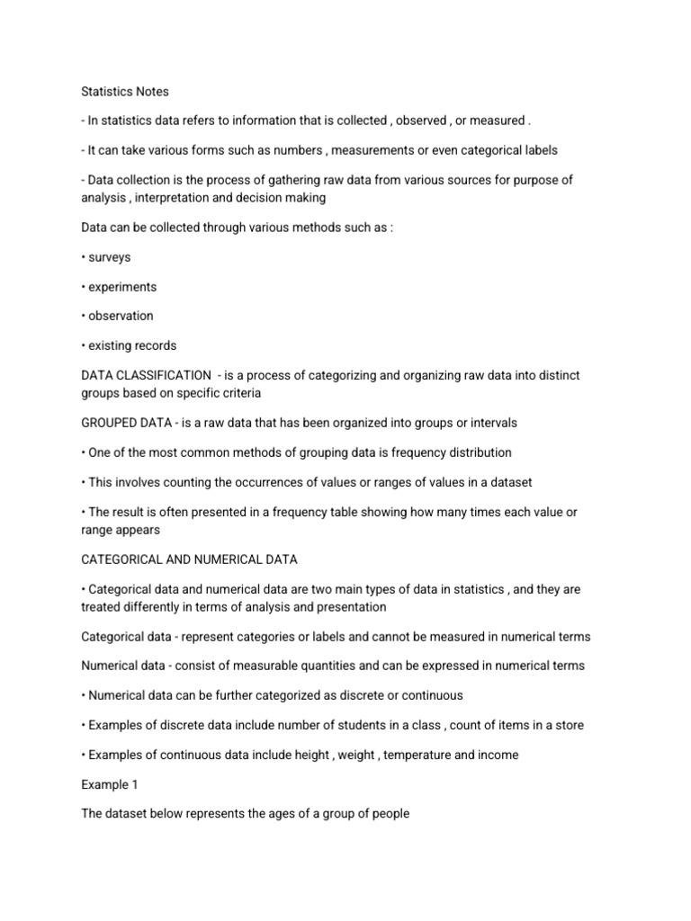 Statistics_Notes | PDF