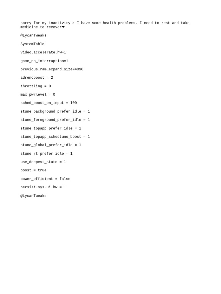 LycanTweaks SetEdit BoostPerformance | PDF