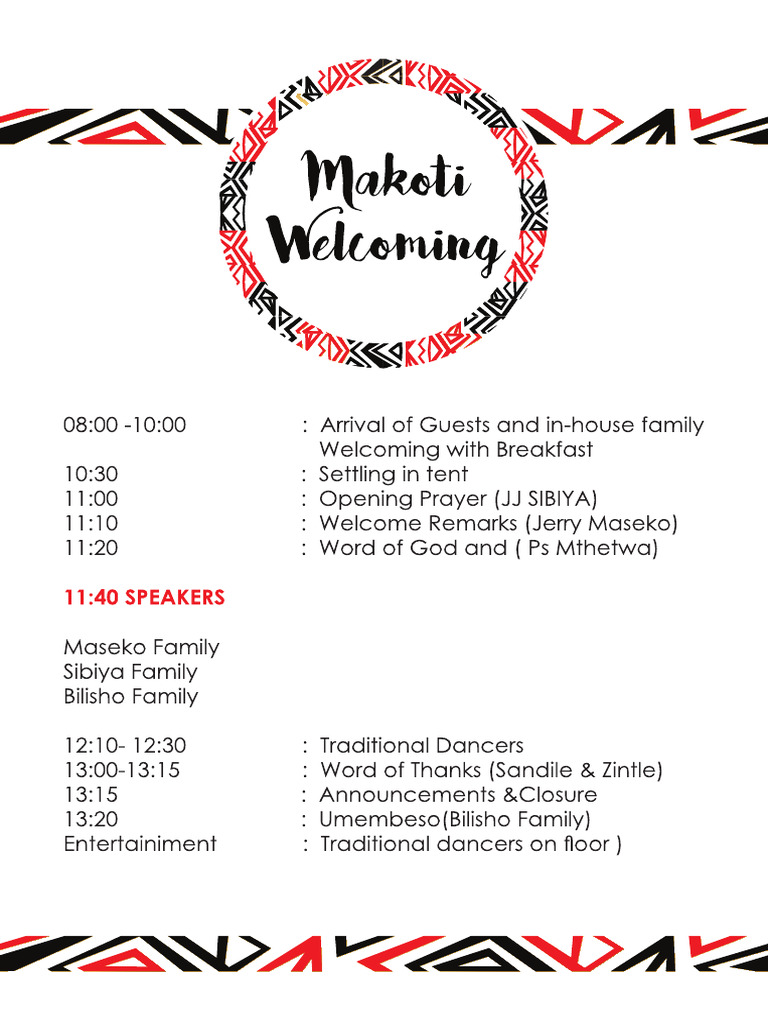 Makoti Program | PDF