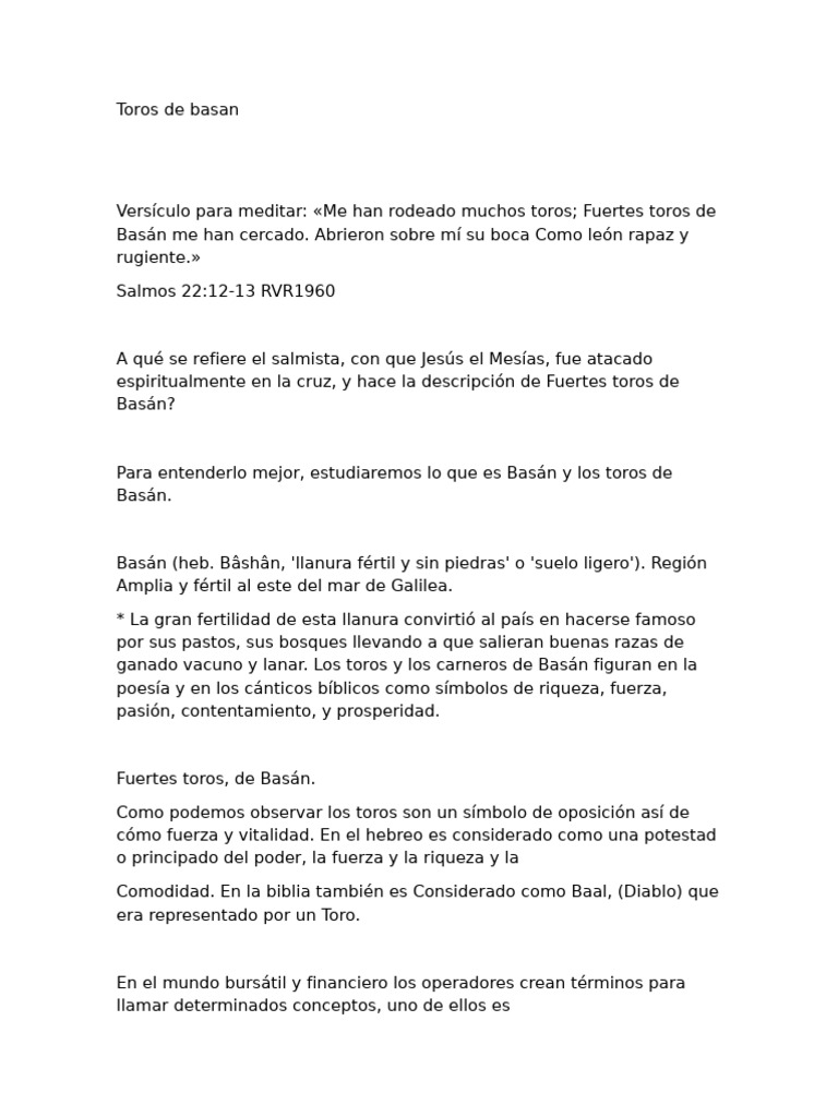 Toros de Basan | PDF | Cristo (título) | Jesús