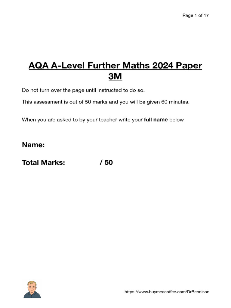 Aqa a Level Fm 2024 Paper 3m | PDF | Collision | Pendulum
