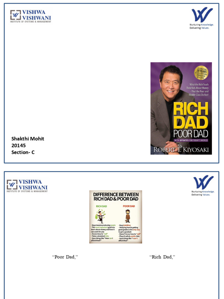 Rich Dad Poor Dad Book Review | PDF | Private Sector | Money
