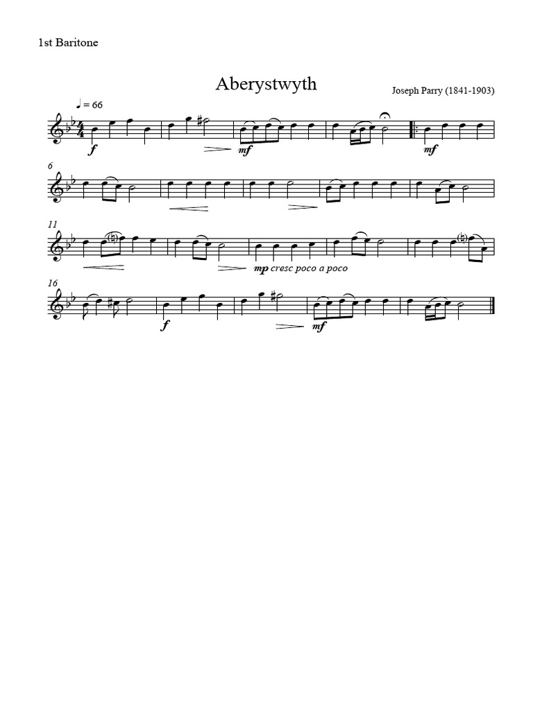 Aberystwyth 1st Baritone | PDF