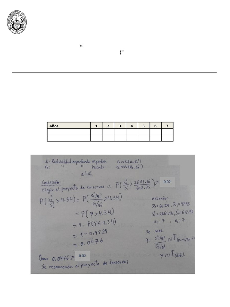 SOLUCIONARIO - Modelo de examen Final ESTADISTICA Y PROBABILIDADES _2024-II_ent_ | PDF ...