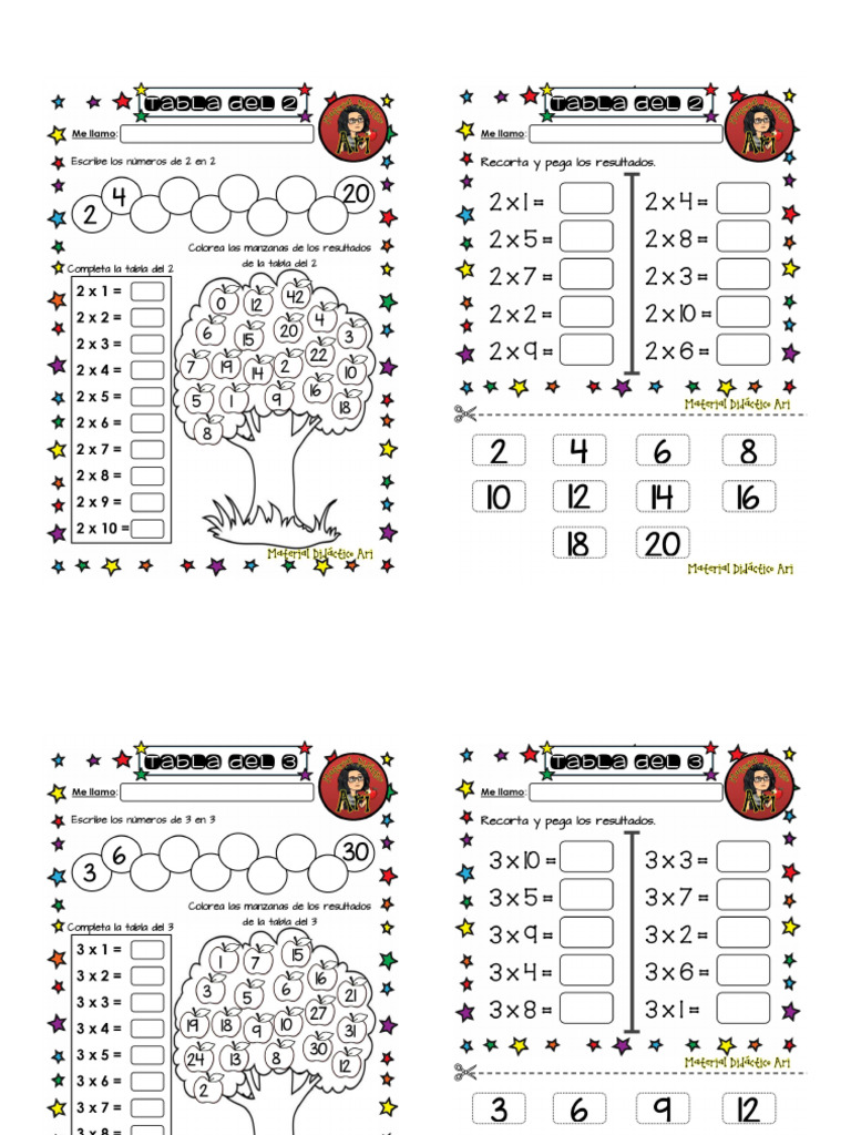 CUADERNILLO-TABLAS-DE-MULTIPLICAR-ÁRBOL | PDF