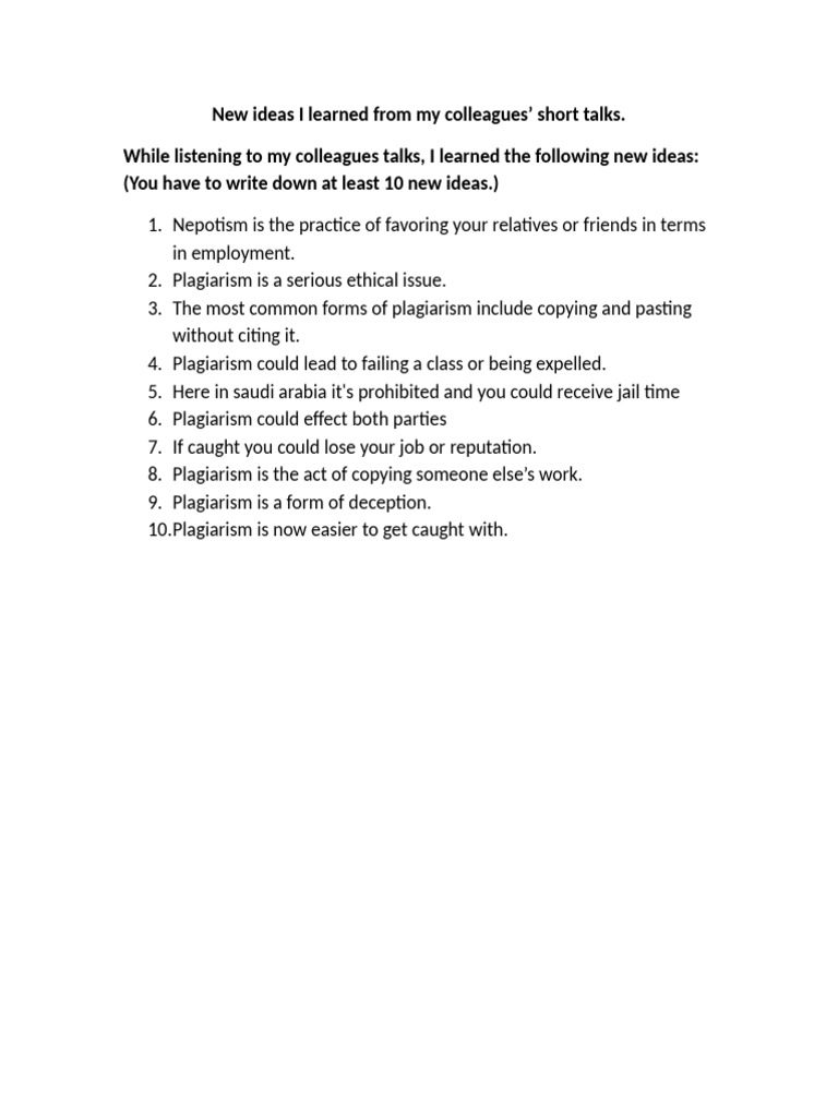 What I Learned From Short Talks | PDF