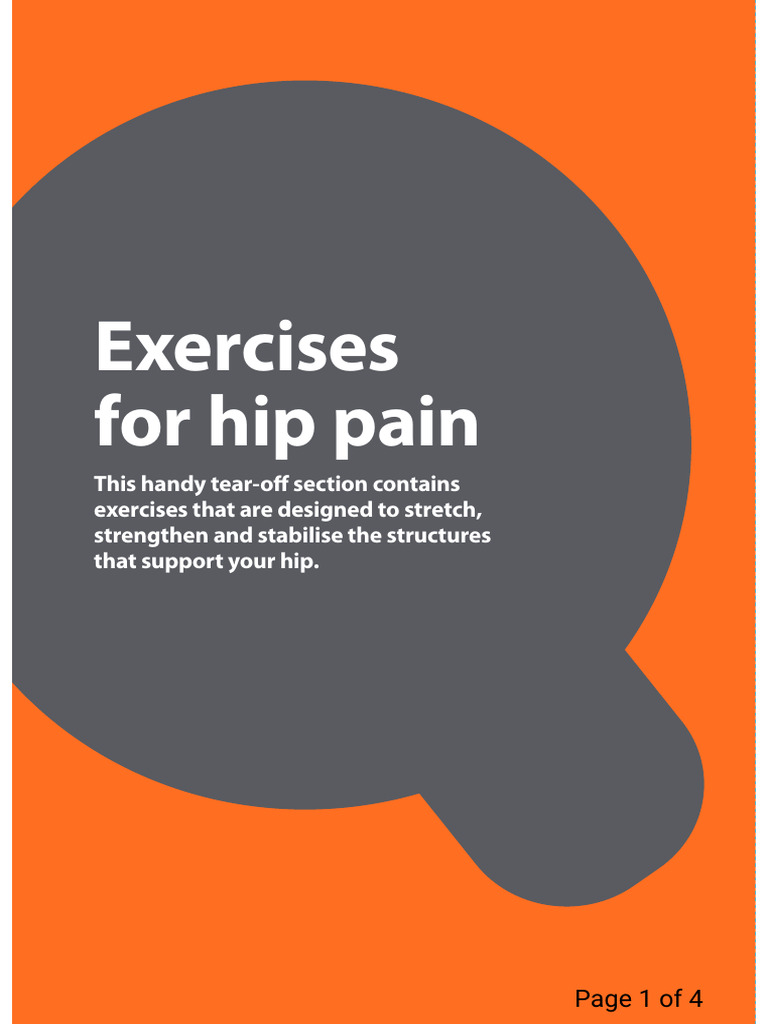 Hip Pain Exercise Information Booklet | PDF | Anatomical Terms Of ...