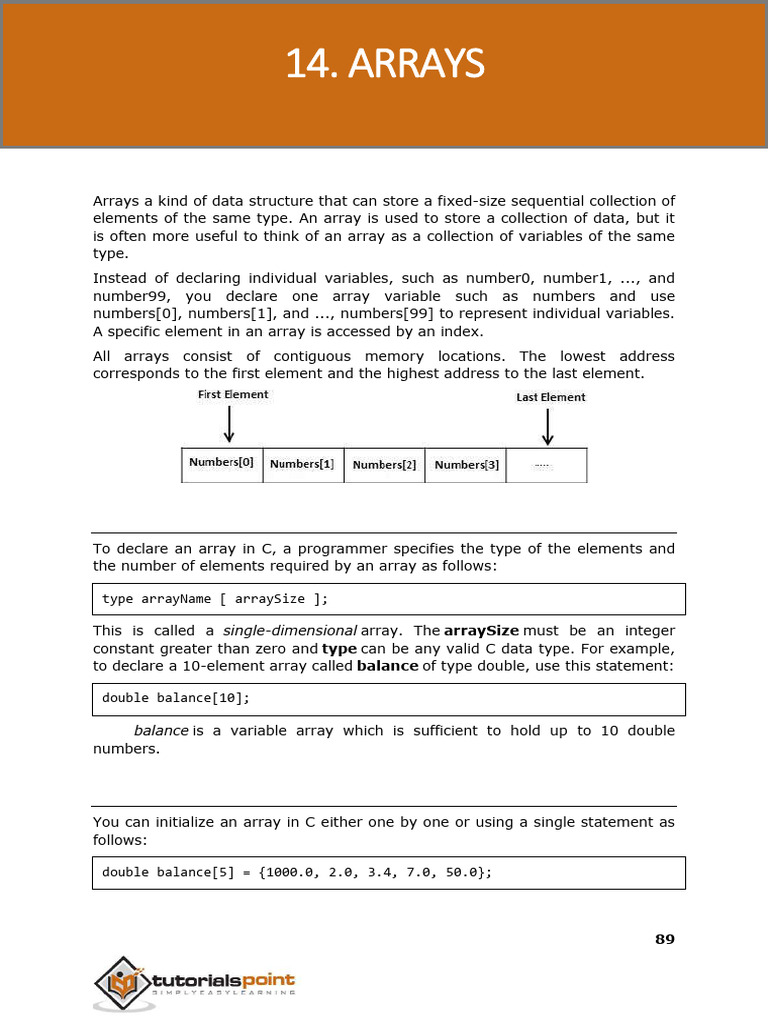 arrys | PDF | Data Type | Parameter (Computer Programming)