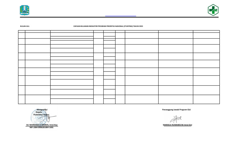 CAPAIAN BULANAN PPN STUNTING JULI 2023(5) | PDF