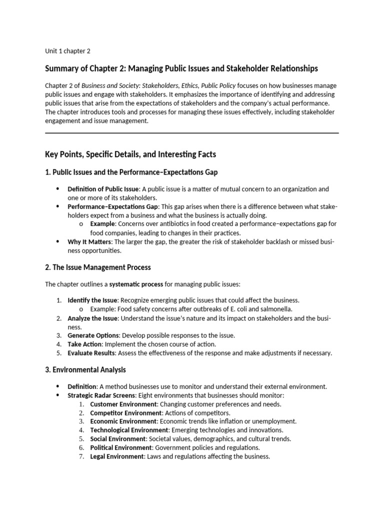 Unit 1 Chapter 2 | PDF | Sustainability | Stakeholder (Corporate) Unit 1 Chapter 2 | PDF | Sustainability | Stakeholder (Corporate)