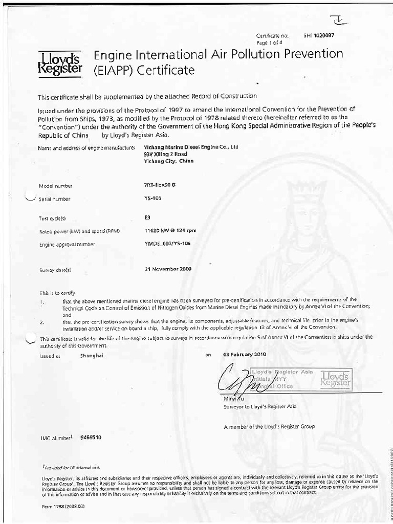 eiapp+certificate+main+engine | PDF