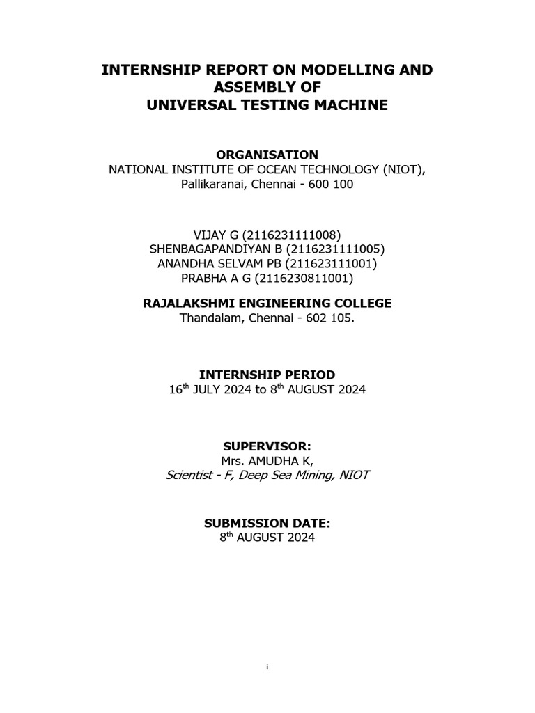 Universal Testing Machine | PDF