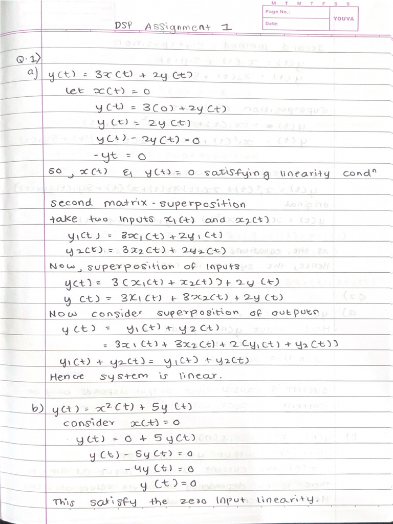 DSP - Assignment 1 | PDF