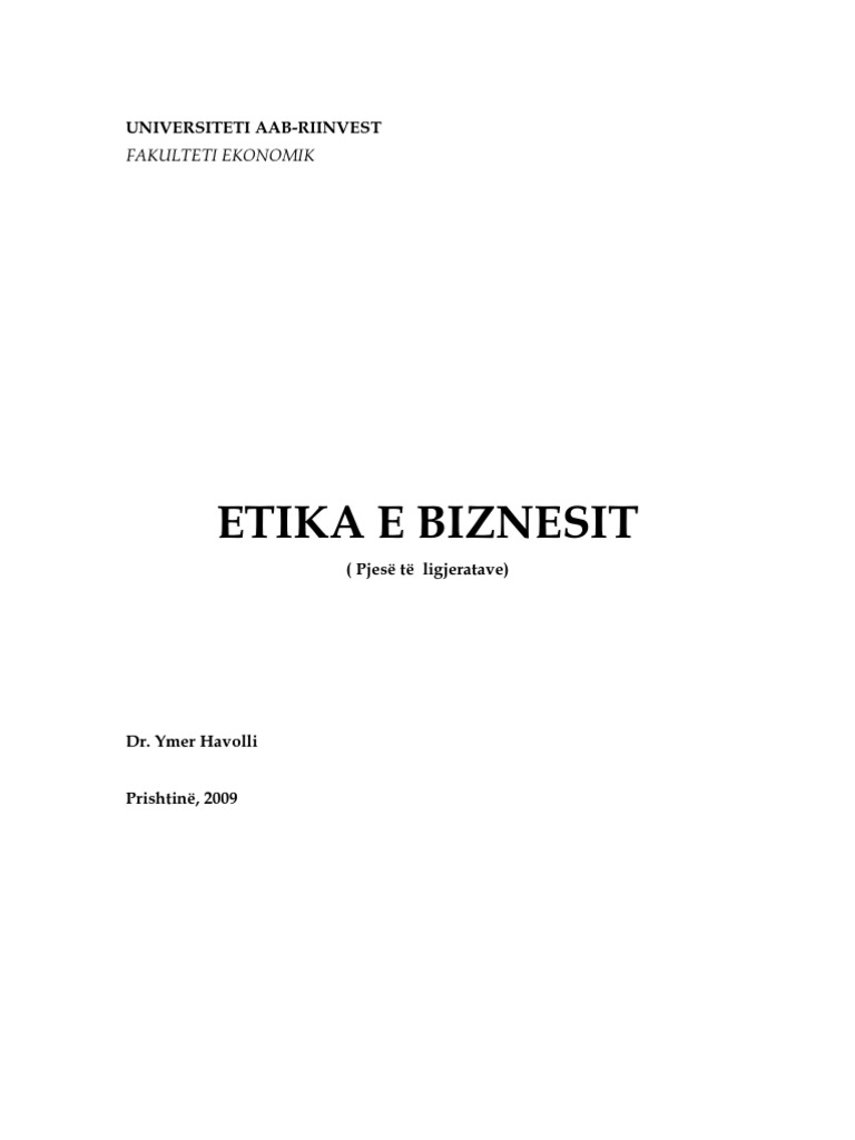 Etika Te Rendesishme | PDF