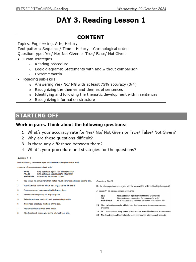 Reading - YESNO - Reading Procedure - Logic Diagrams - Extreme Words ...