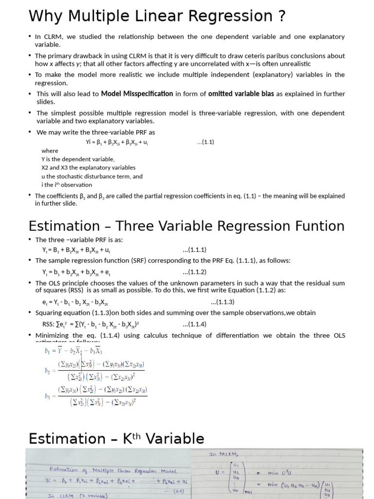 Multiple Linear Regression Model | PDF | Linear Regression ...