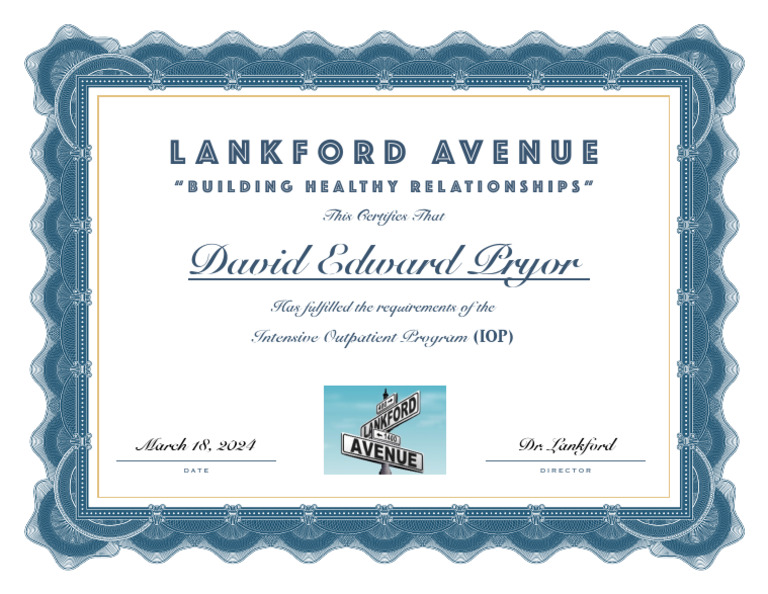 Intensive Outpatient Program Certificate | PDF