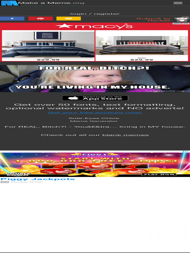 For REAL, Bitch! Youâ ™re Living in MY House. - Side-Eyes Chloe Make A Meme | PDF