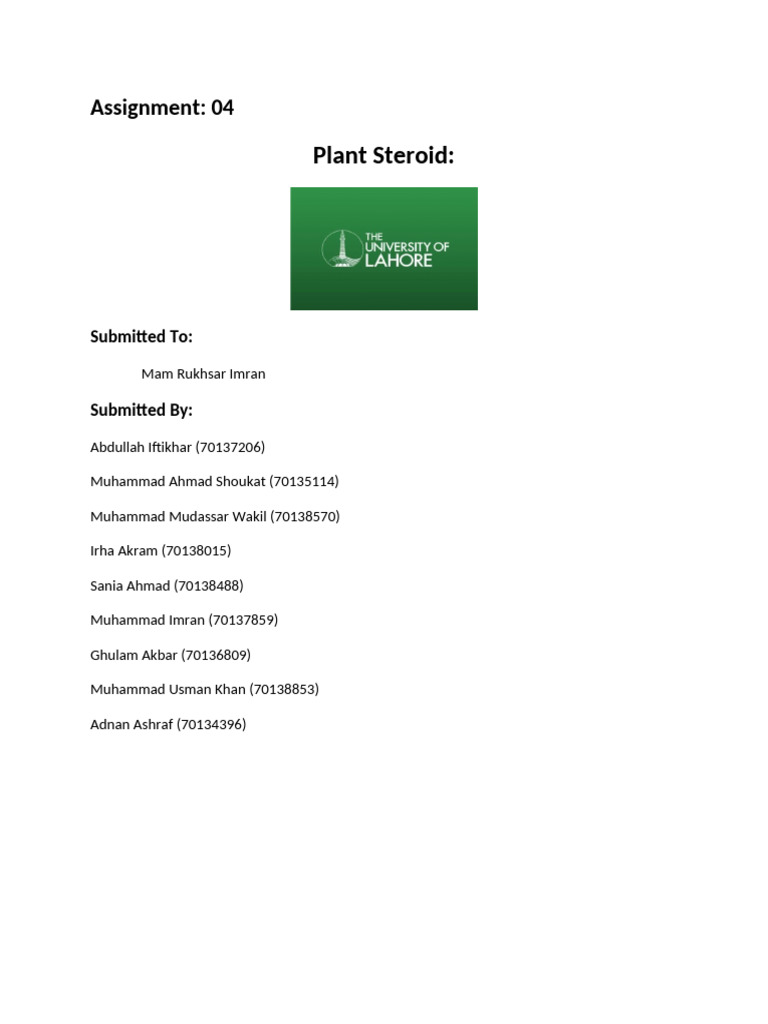 Assignment 04 Cognosy | PDF | Progesterone | Steroid