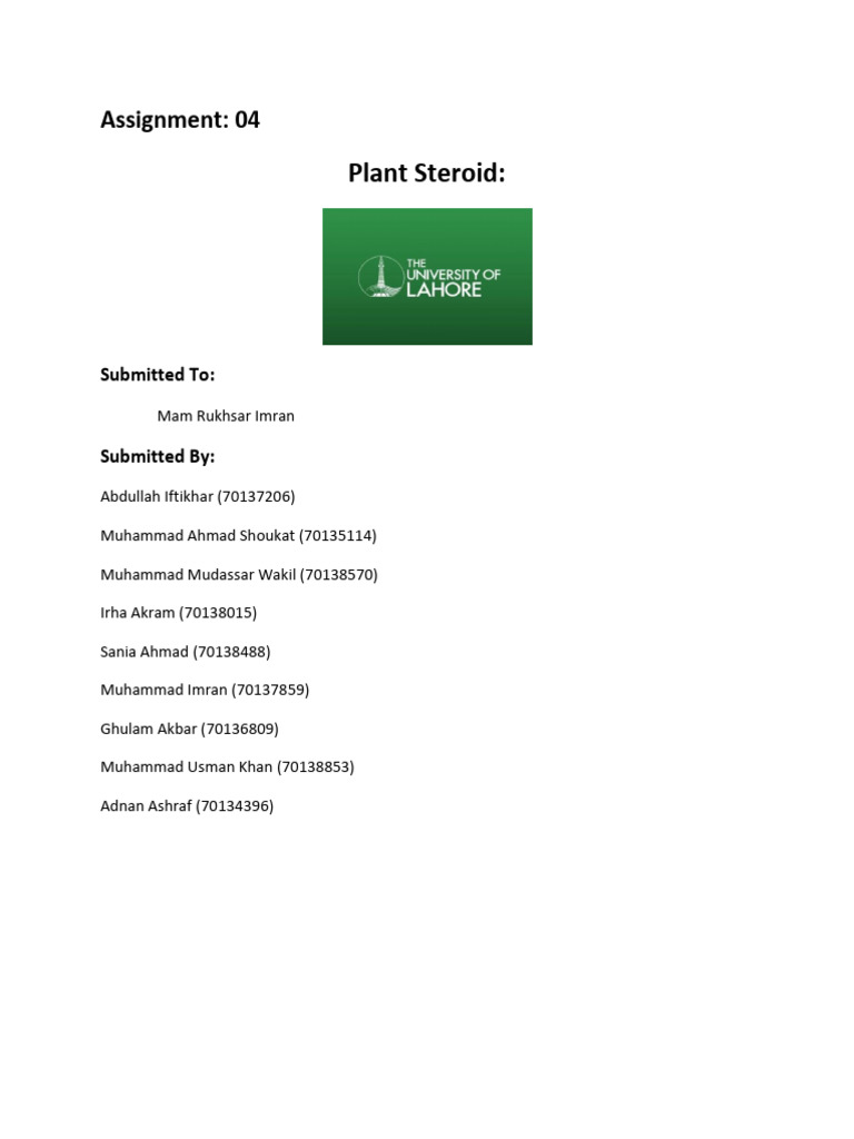 Assignment 04 Cognosy | PDF | Progesterone | Steroid Assignment 04 Cognosy | PDF | Progesterone | Steroid