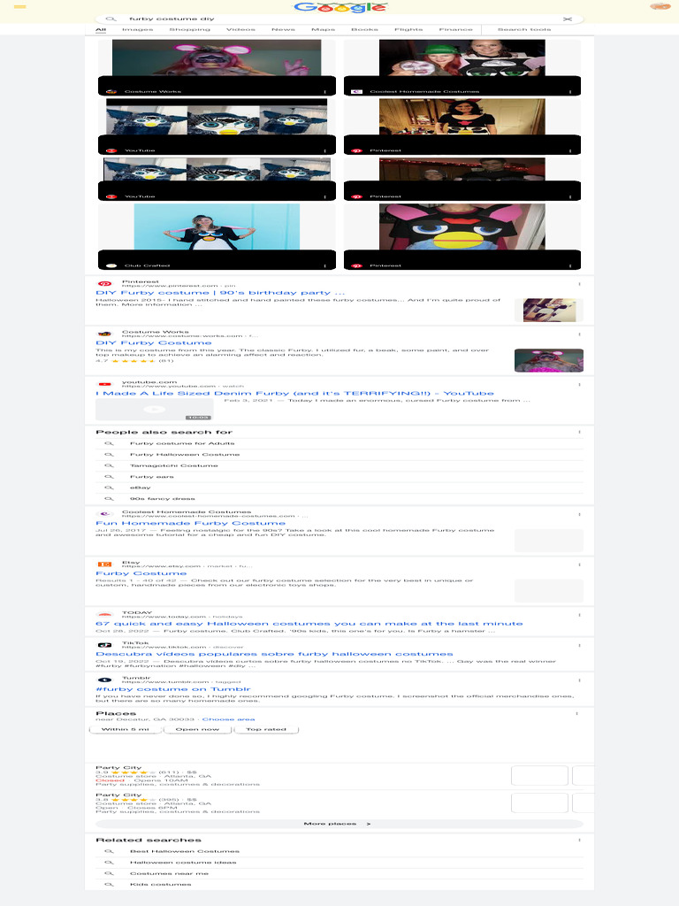 Furby Costume Diy - Google Search | PDF | Costume