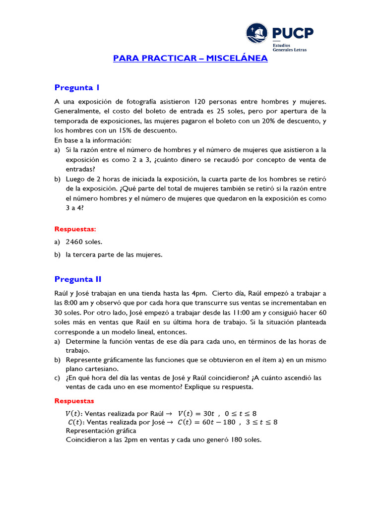 Para Practicar-Miscelánea | PDF