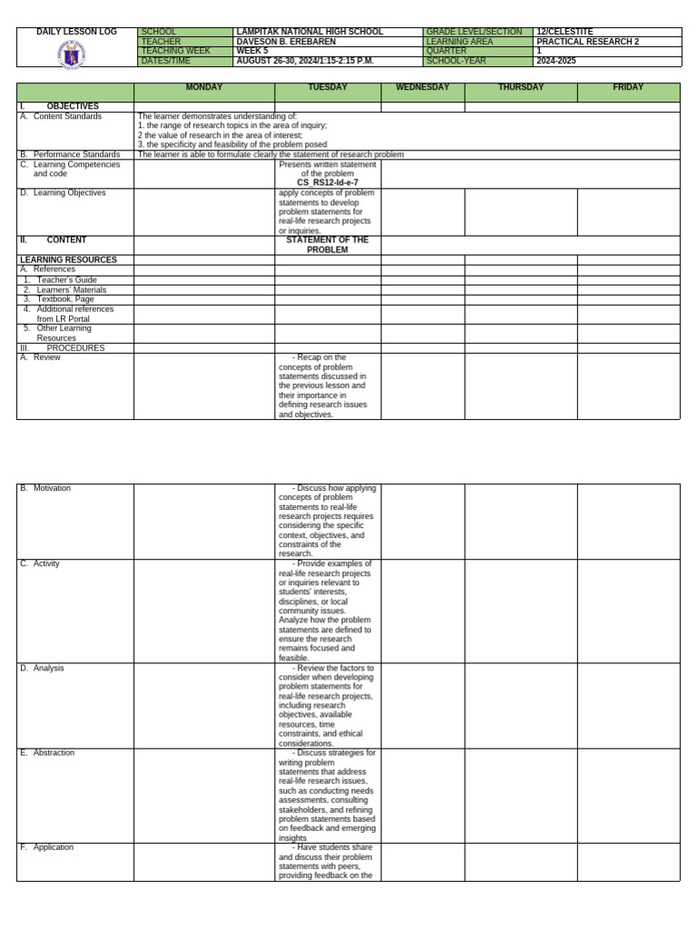 Week 5 Pdf Learning Teachers