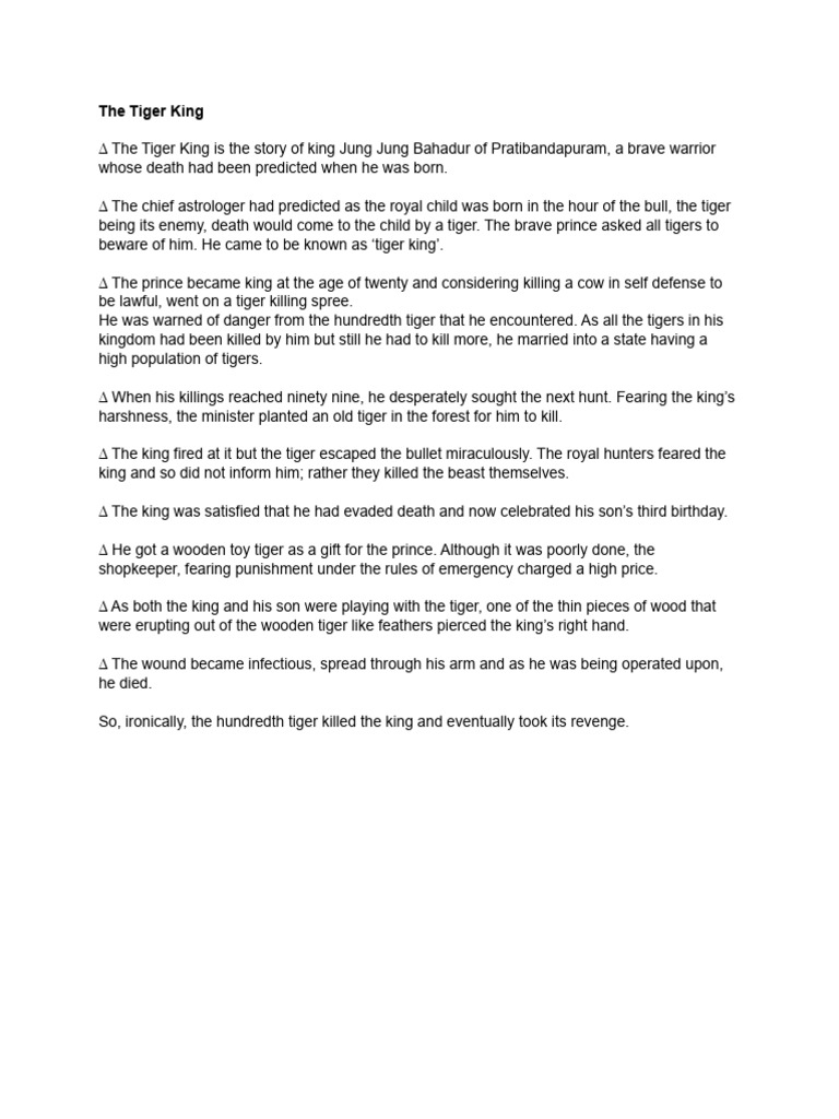 The Tiger King | PDF