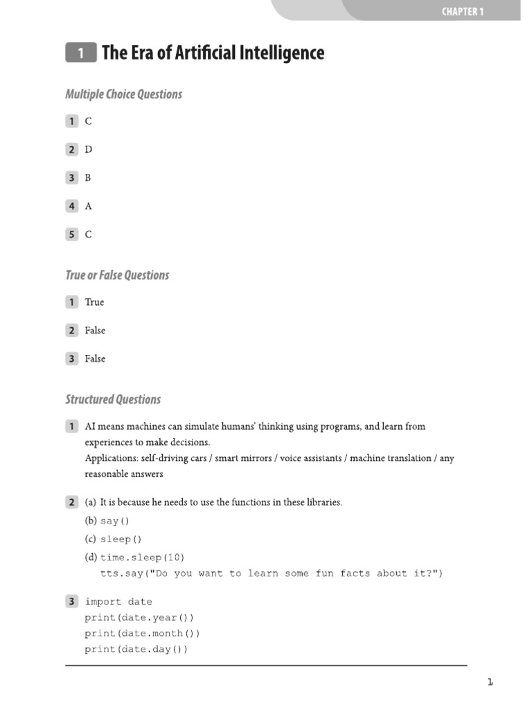 AI Workbook Ch1 Solution | PDF