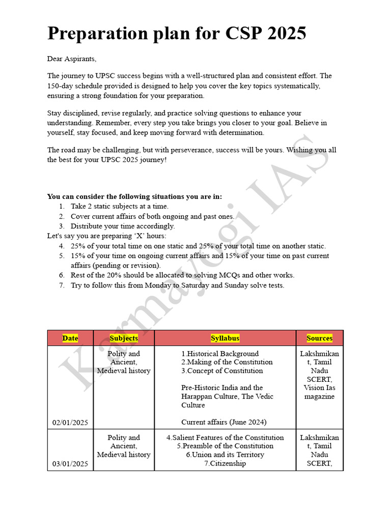 Preparation Plan For CSP 2025 | PDF | Natural Environment | Ecosystem