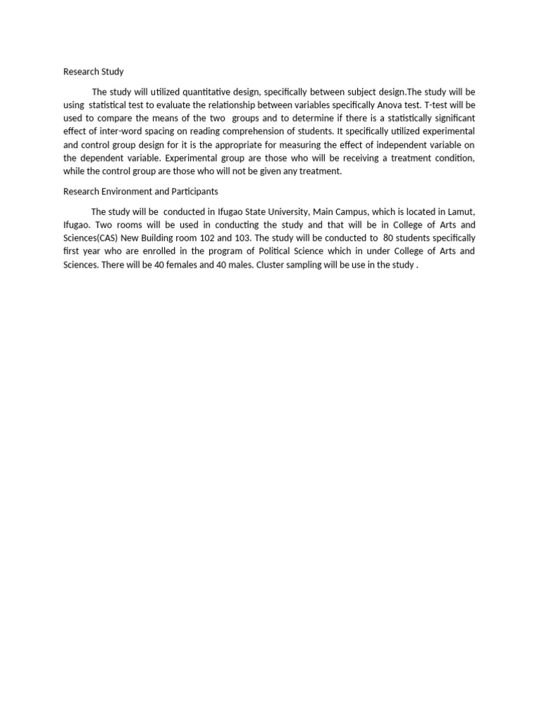 Research Method Participants and Locale | PDF