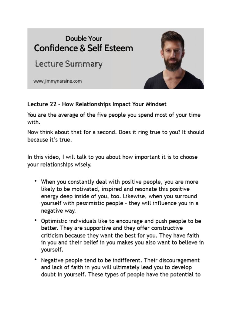 Impact of Relationships on Mindset | PDF