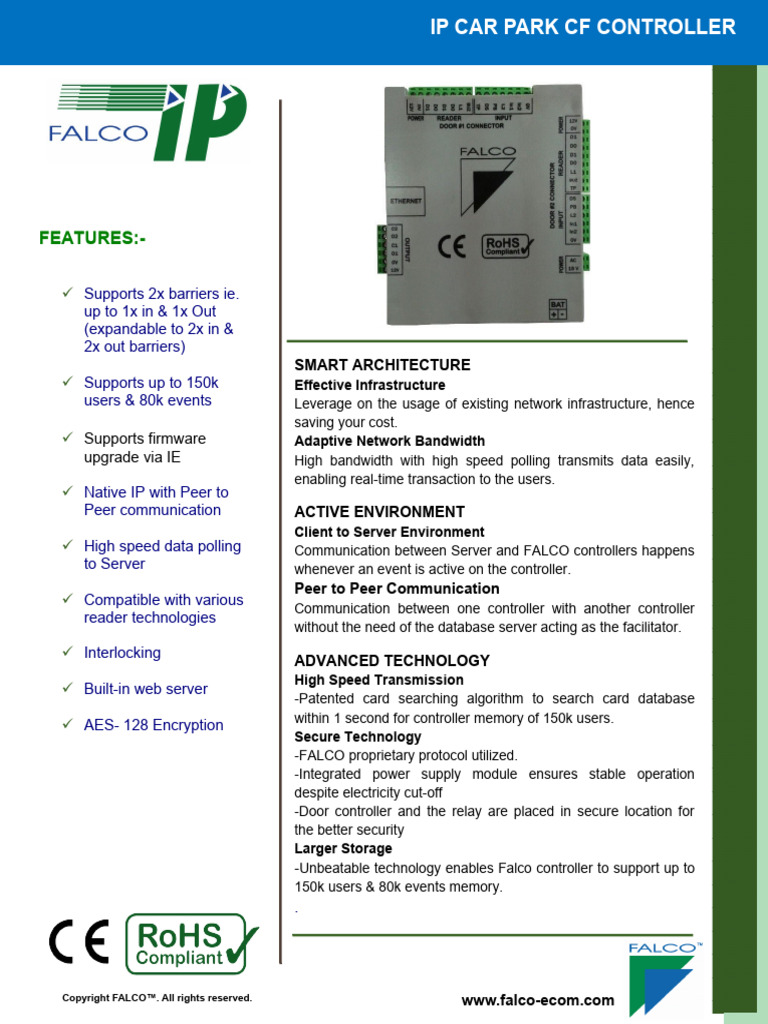Falco Ipcarparkcf Brochure | PDF