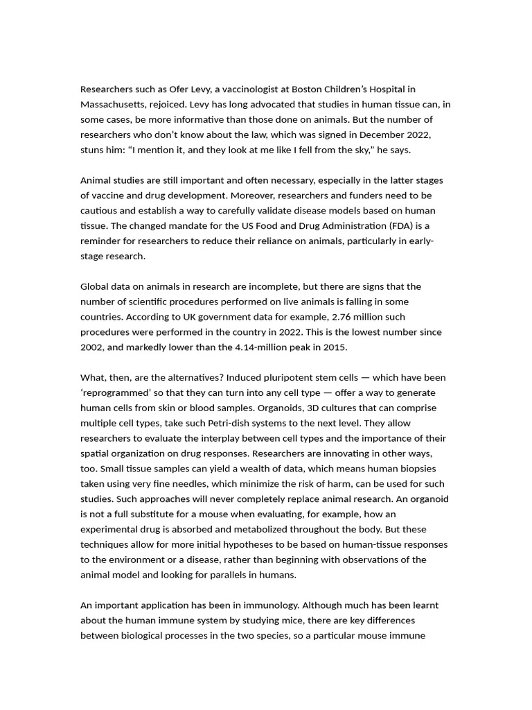 Researchers Such As Ofer Levy | PDF | Mouse | Model Organism