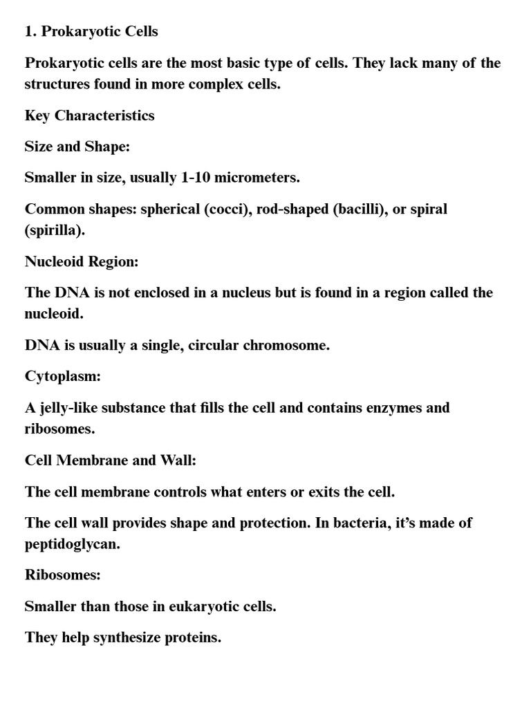 1. Prokaryotic Cells_2 | PDF | Endoplasmic Reticulum | Cell (Biology)