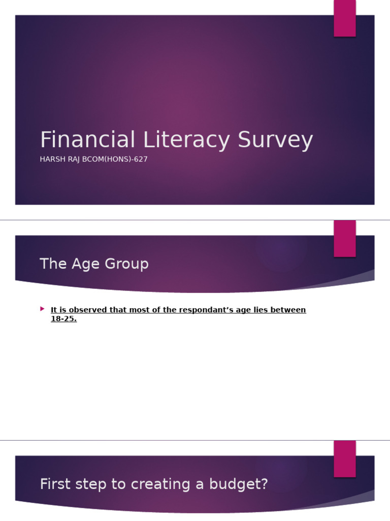 Financial Literacy Survey Analysis | PDF | Interest | Debt