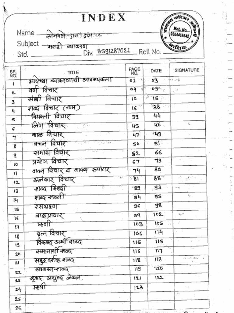 1..marathi Vyakaran | PDF