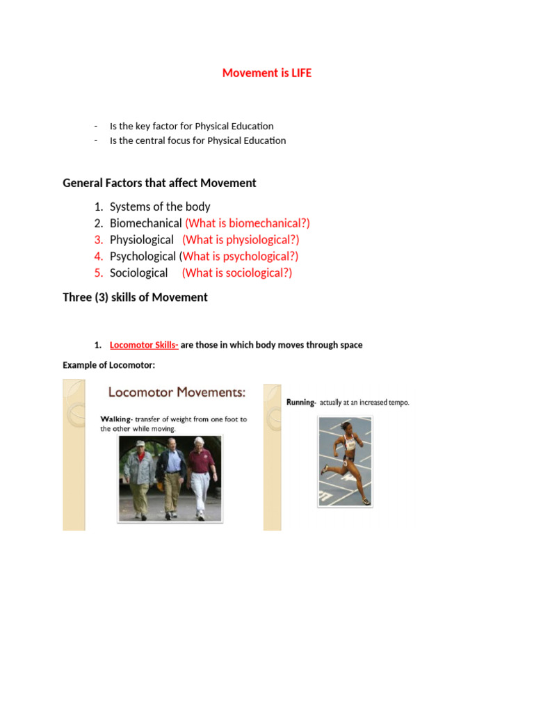 Fundamental Human Movement in PE | PDF