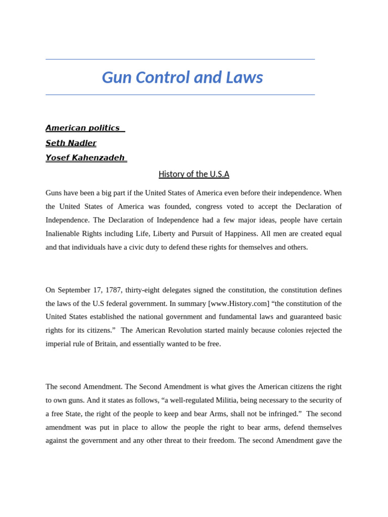 Gun Control and Laws | PDF | Assault Weapon | Second Amendment To The ...