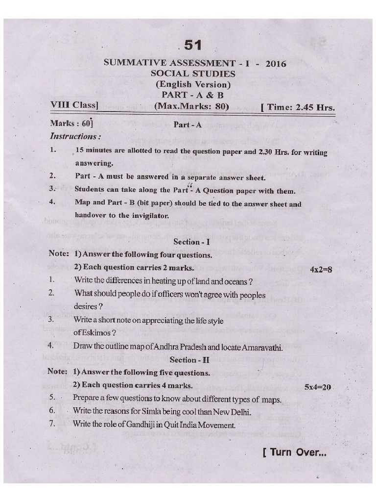 Sa1 8th Soc em 2016 | PDF