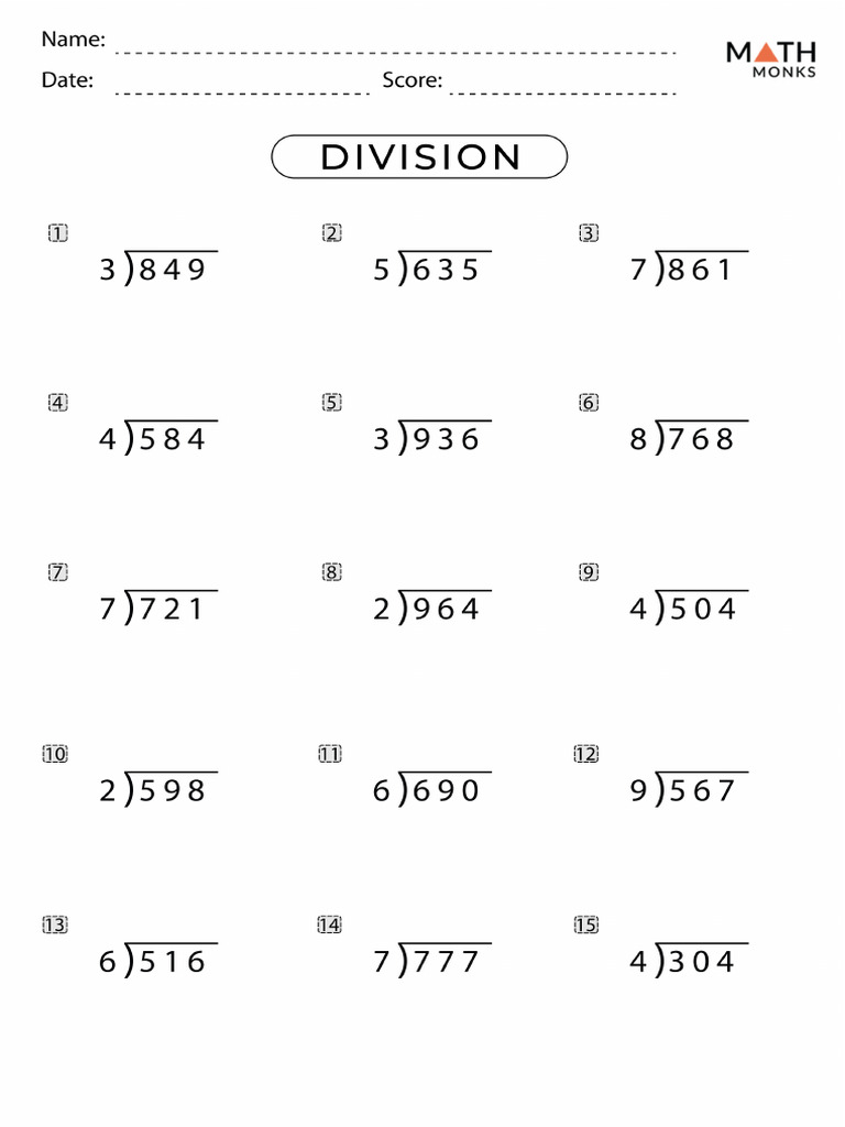 Division Worksheets | PDF