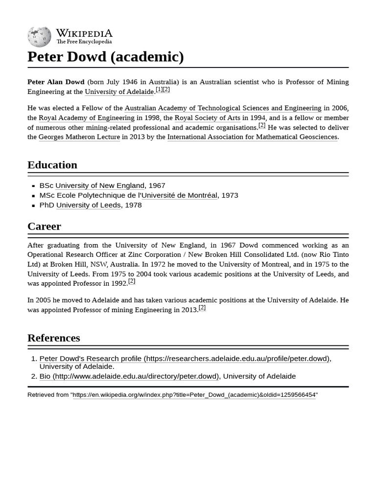 Peter Dowd (Academic) | PDF