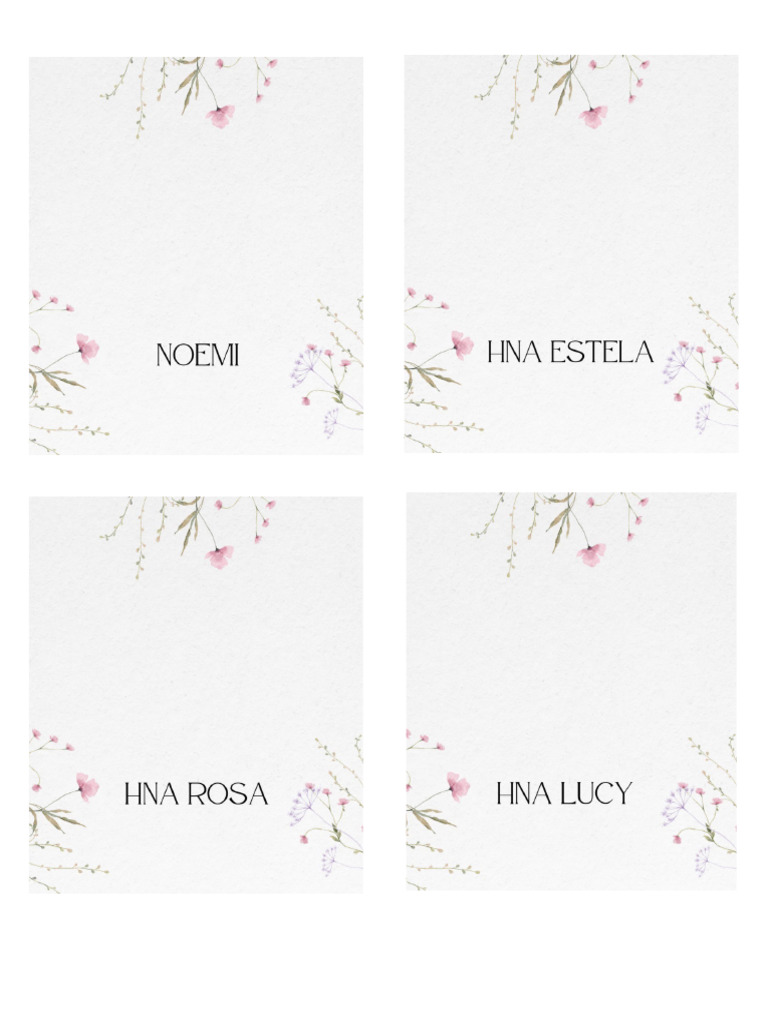 Place Cards | PDF