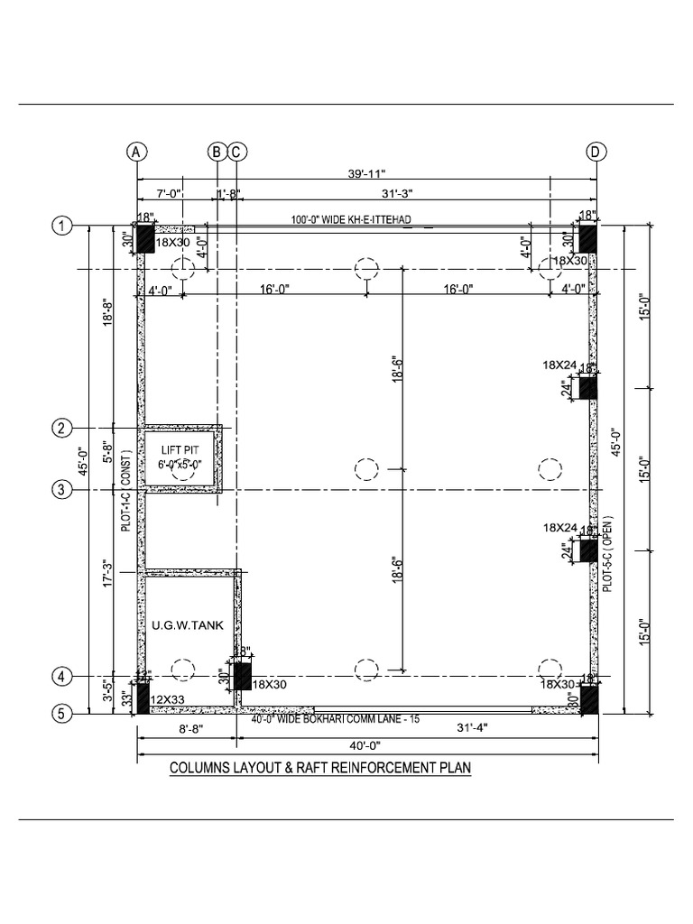 PLOT 3 - C Columns Sizes & Pile Layout Plan For Approval | PDF