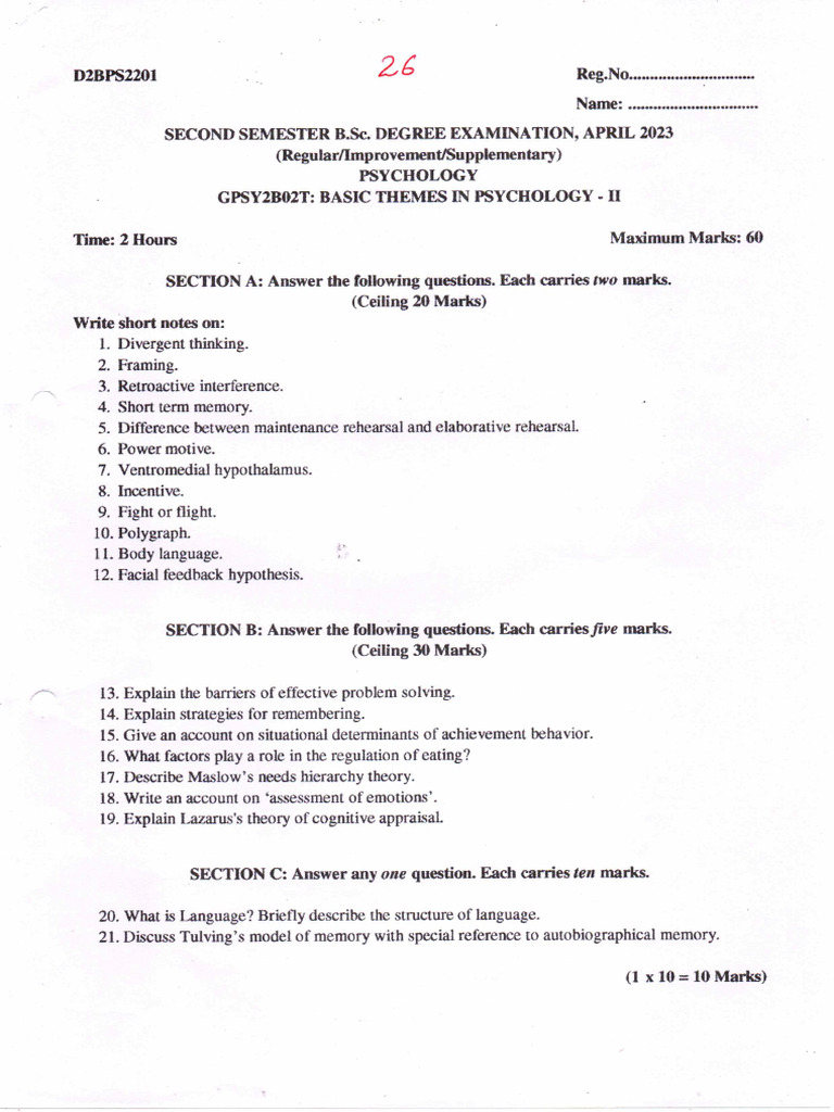 Basic Themes in Psychology 2 | PDF