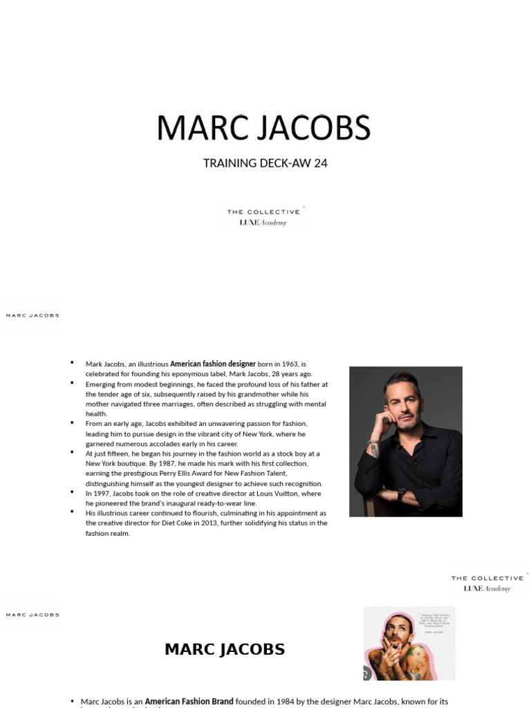 Marc Jacobs: Fashion Legacy & Iconic Bags | PDF | Fashion | Clothing